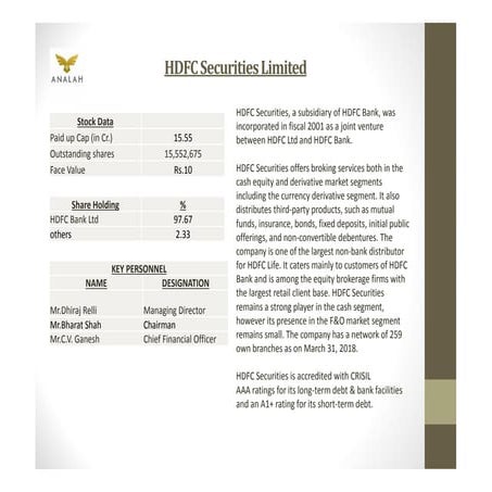 Hdfc securities Limited | PPT