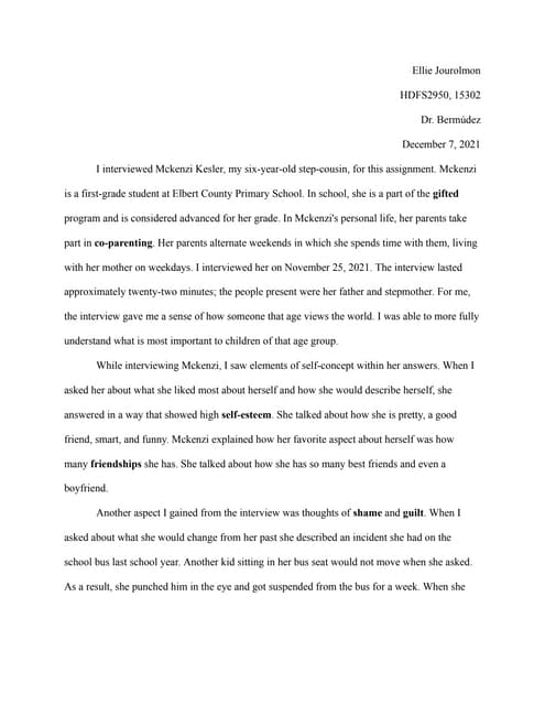 Questions- Classmate Interview | DOC