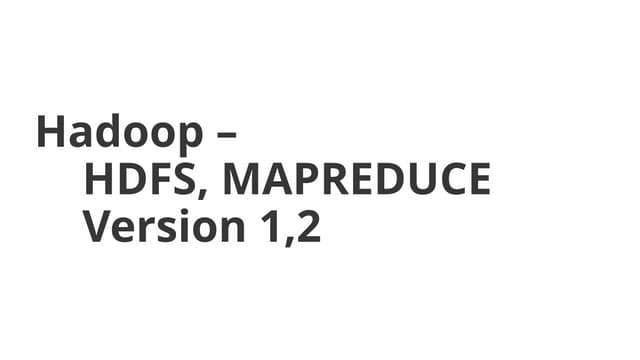 Hadoop File System Was Developed Using Distributed File System Design