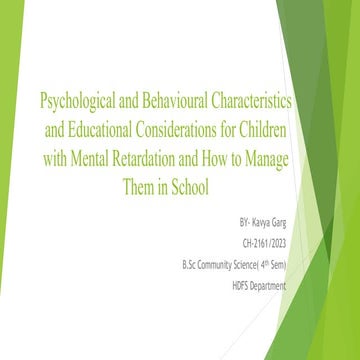 Children education and overcome metal retardation | PDF