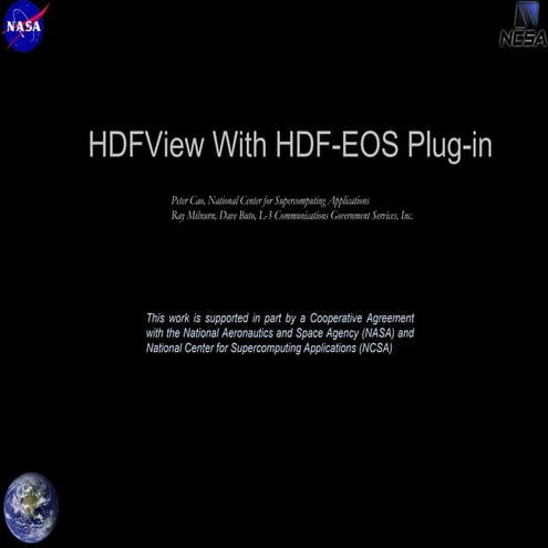 HDFView With an HDF-EOS Plug-in | PPT