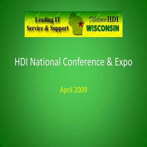 HDI National Conference & Expo Pictures | PPTX