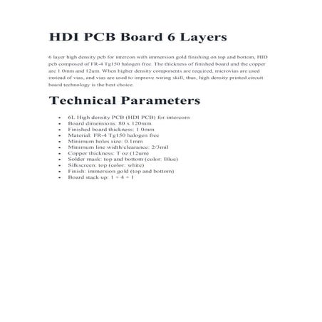 HDI PCB Board 6 Layers production made in China | PDF