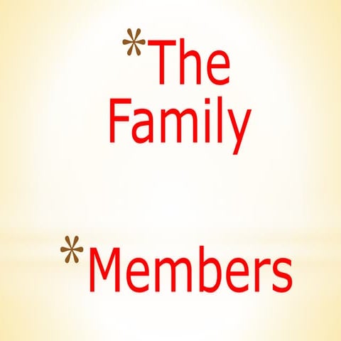 Family member | PPTX
