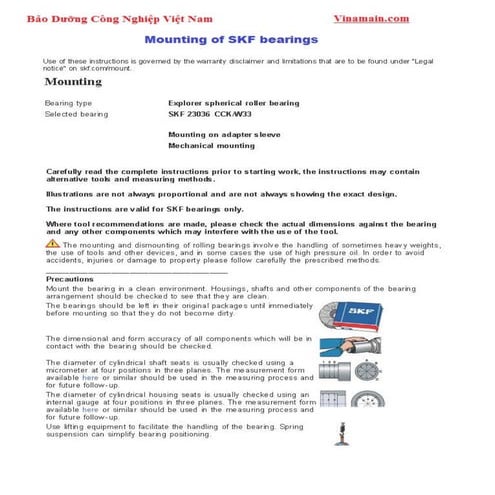 Huong dan lap vong bi SKF | PDF