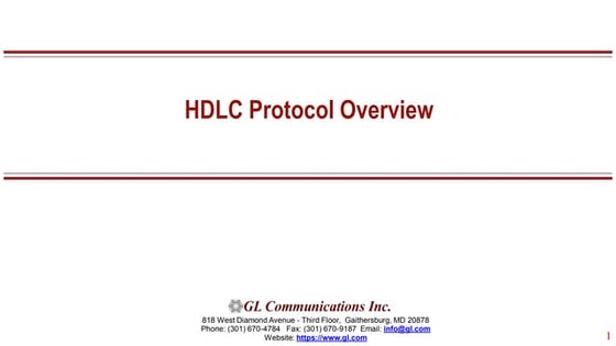 HDLC(High level Data Link Control) | PPTX | Computer Networking | Computing