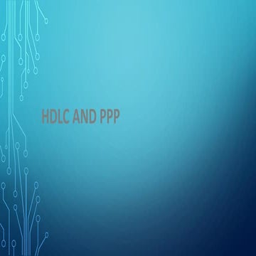 Hdlc and ppp | PPT