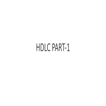HDLC PART-1 PRESENTATION REVIEW OF FRAME FORMAT | PPT
