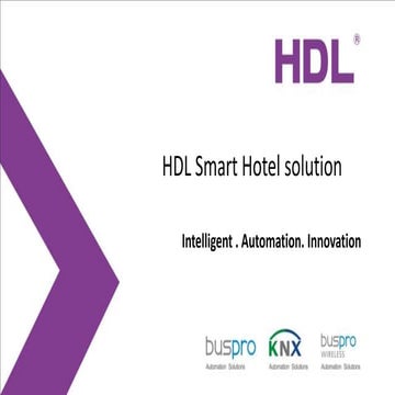 Автоматизация гостиниц на оборудовании HDL Buspro | PDF