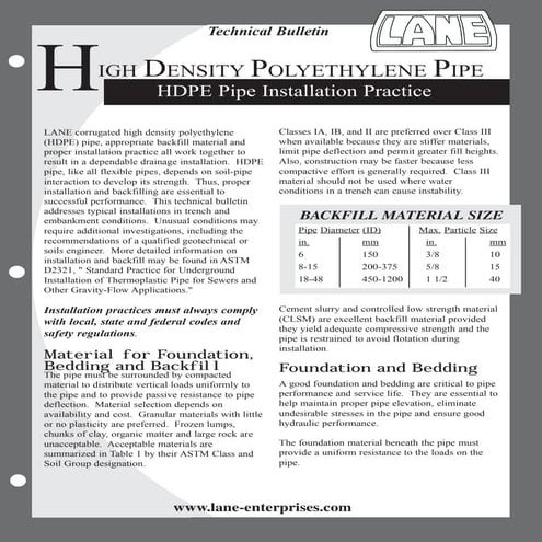 Hdpe installation practice | PDF