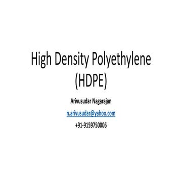 Hdpe ppt | PPTX