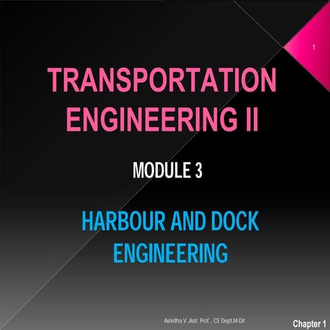 harbour and dock engineering ppt 01 introduction | PDF