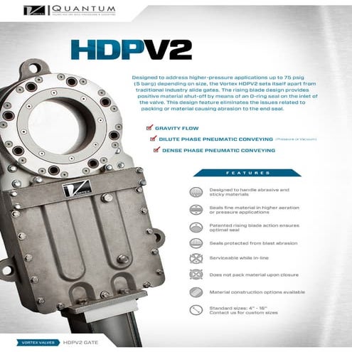 Vortex HDPV2 Slide Gate Valve | PDF