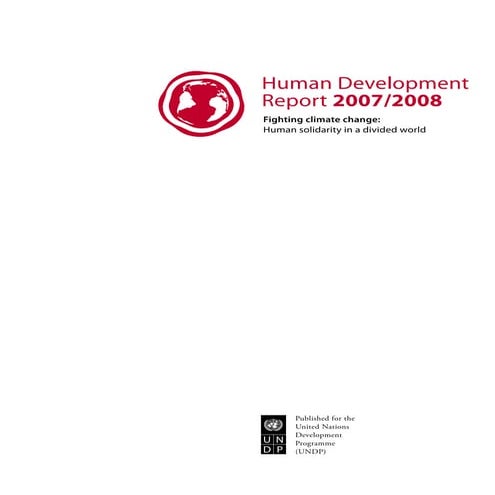 Human Development Report 20072008 Summary English | PPT