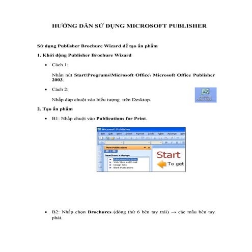 Dùng publisher để tạo web | DOC
