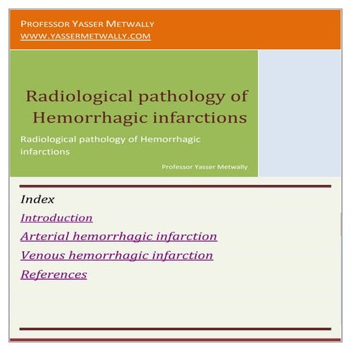 Radiological pathology of hemorrhagic infarctions | PDF