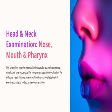 Assessment of Mouth &Pharynx | PDF