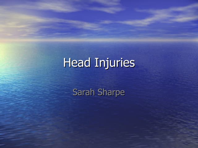 Head injury ppt | PPTX