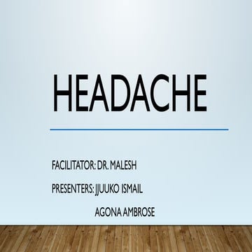 Headache Causes and all Management options | PPT