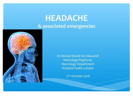 Headache (Evaluation in the ER) | PDF | Brain and Nervous System Disorders | Diseases and Conditions