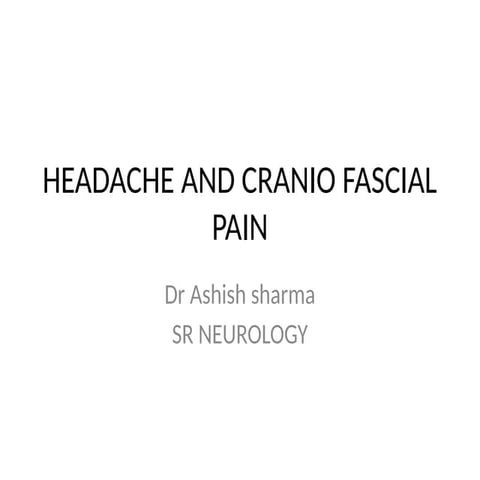Approach to headache | PPT