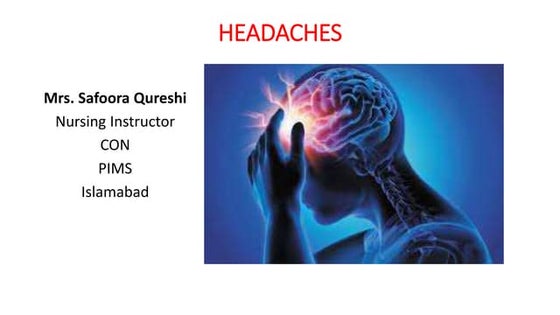 Headache | PPTX | Brain and Nervous System Disorders | Diseases and Conditions