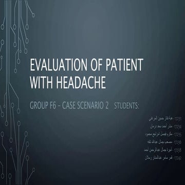 Approach to headache clinical presentation and management | PPTX