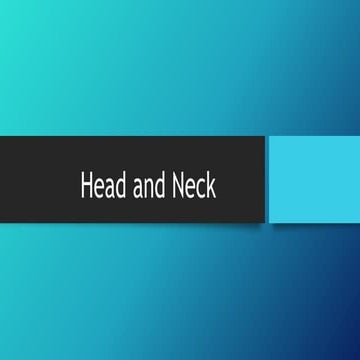 Head and neck | PPT
