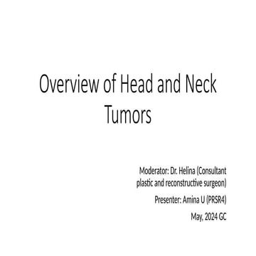 Head and Neck Tumors with classification and management .pptx