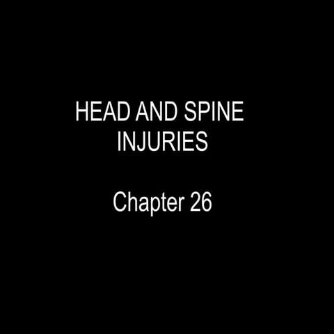Head and spine injuries | ODP