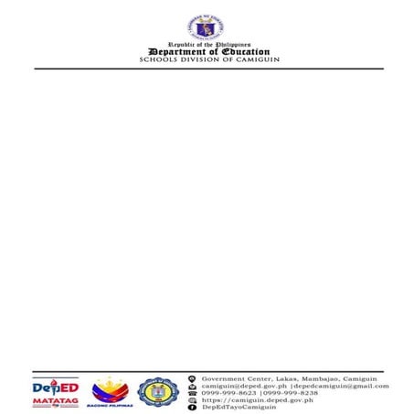 MATATAG TEMPLATE OF DEPARTMENT OF EDUCATION | DOCX