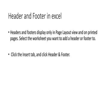 Header and Footer in excel.pptx | Technology & Computing
