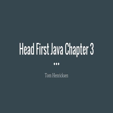 Head First Java Chapter 3 Pdf Programming Languages Computing 9201