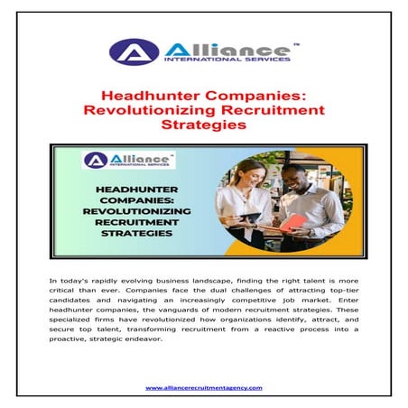 Headhunter Companies - Revolutionizing Recruitment Strategies | PDF