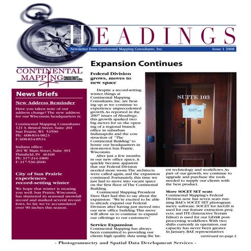 Headings 2008 Issue 1 Pdf
