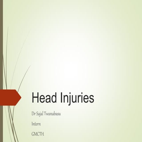 Head injury ppt | PPTX