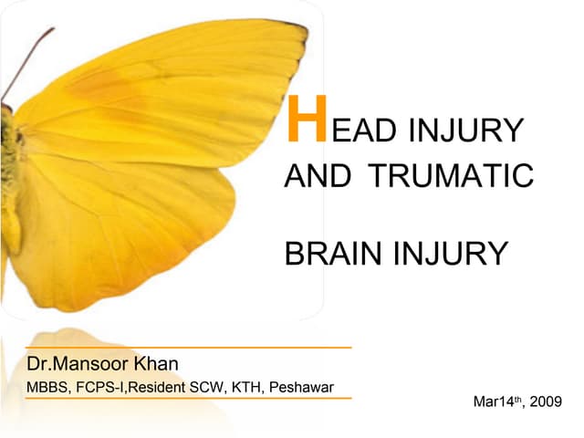 Head injury ppt | PPTX