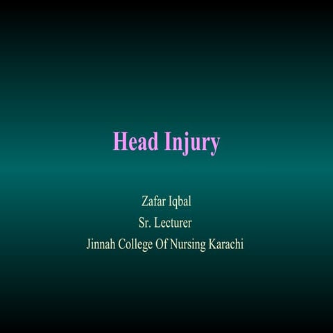 Head injury | PPT