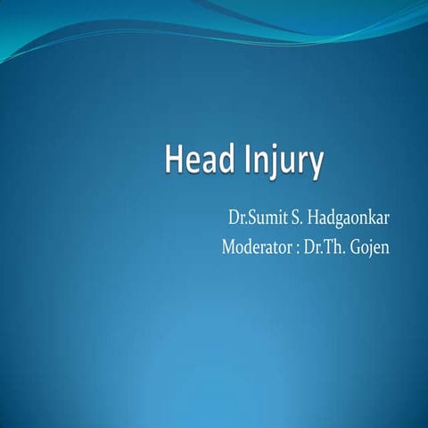 Head injury ppt | PPTX