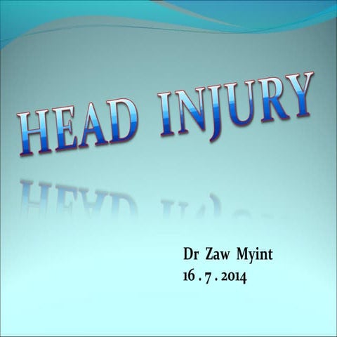 Head injury ppt | PPTX
