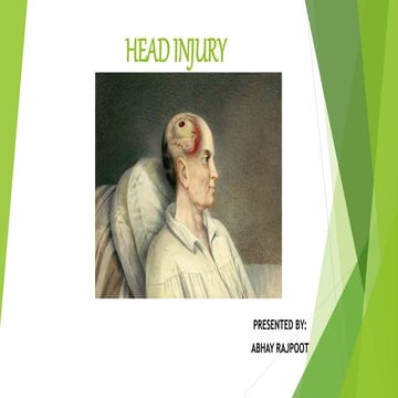Head injury ppt | PPTX