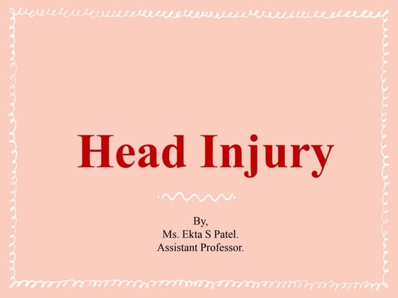 Head injury ppt | PPT