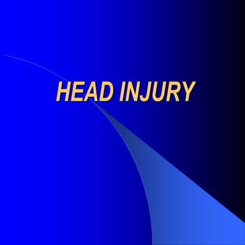 Head injury | PPT