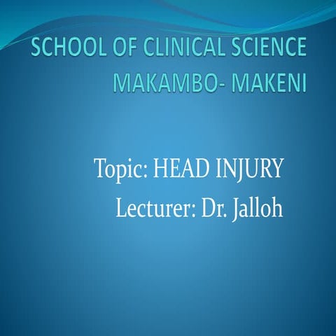 Head and spinal injuries | PPT