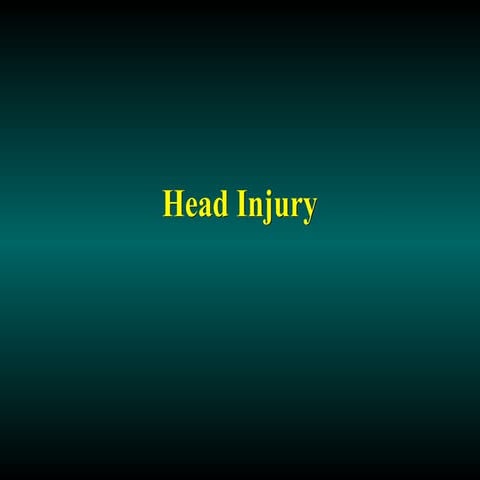 Head Injury | PPT