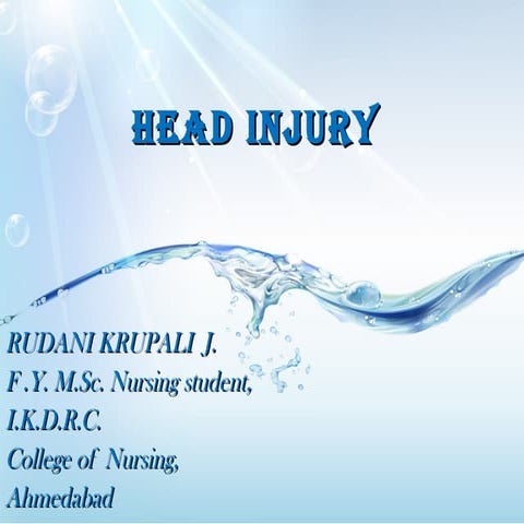 Head injury | PPT