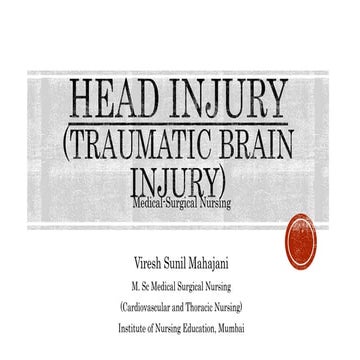 Head Injury (Traumatic Brain Injury) - types, complications and ...