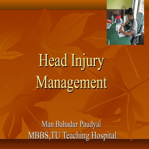 Head injury management | PPT