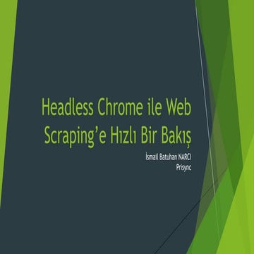 Headless Chrome ile Web Scraping’e Hızlı Bir Bakış | PDF