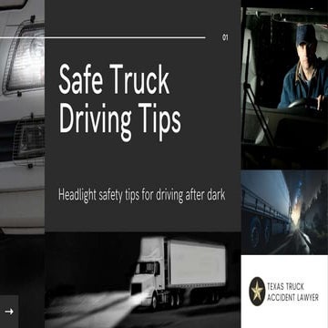 Headlight Safety Tips for Driving After Dark | PPT